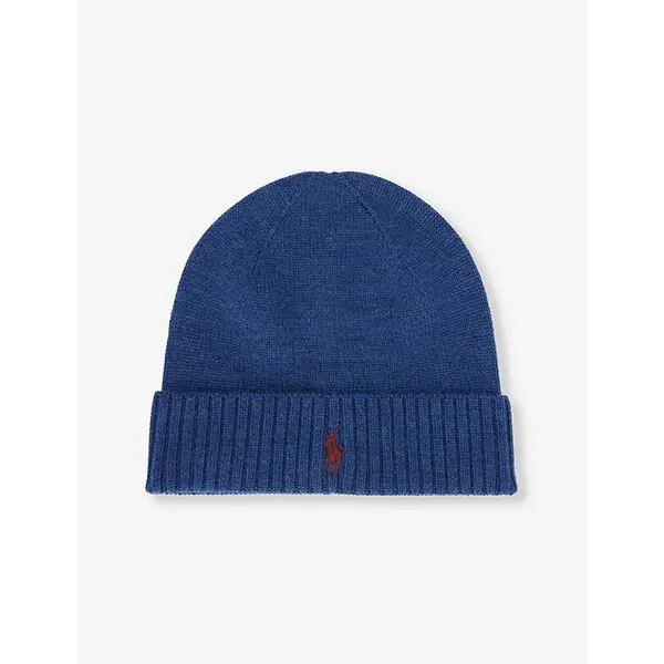 Ralph Lauren Wool Beanie - Navy Htr