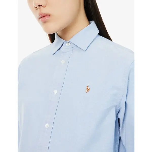 Polo Ralph Lauren Oxford Slim-fit Basket-weave Cotton Shirt - Bsr Blue