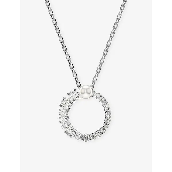 SWAROVSKI Matrix Rhodium-plated Crystal Pendant Necklace - White