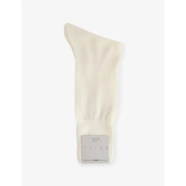 Falke Mid-calf Silk-blend Knitted Socks - Off-white