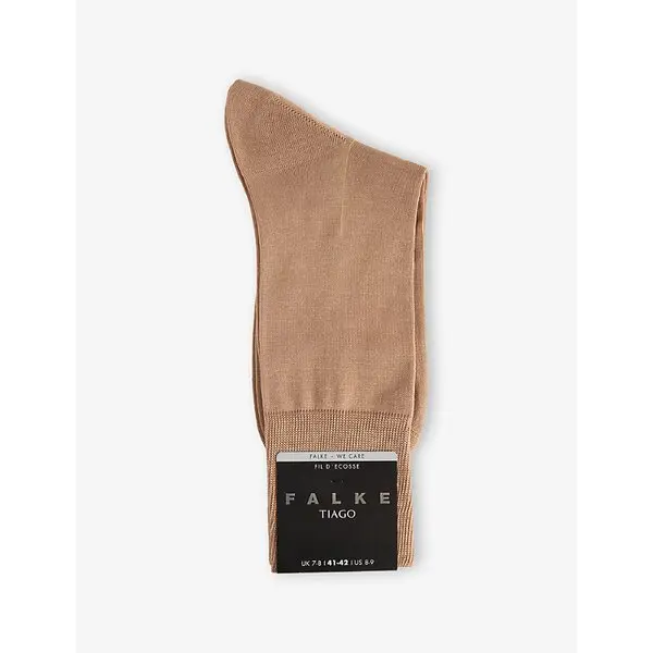 Falke Mid-calf Cotton-blend Knitted Socks - Camel