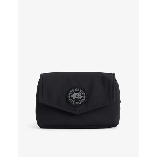 Canada Goose Brand-embroidered Mini Shell Bag - Black