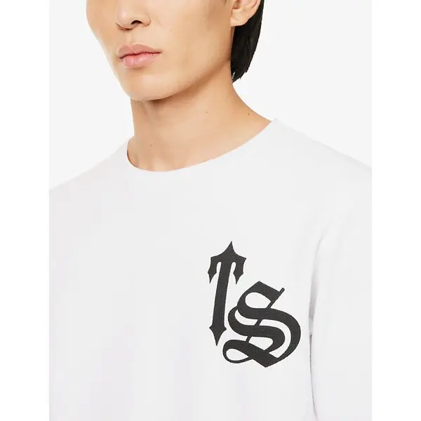 Trapstar Logo-Print Long-Sleeve Cotton-Blend Stretch-Jersey T 