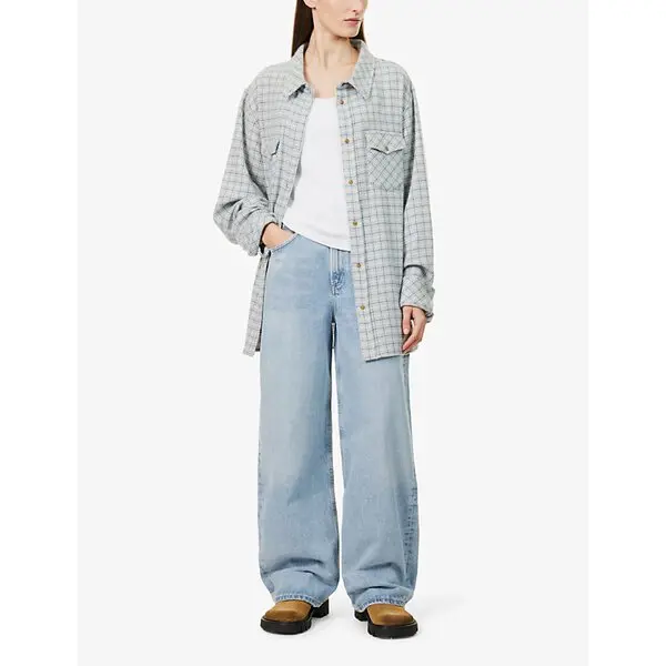 AGOLDE Low Curve Mid-rise Straight-leg Denim Jeans - Force (vint Marbled Ind)