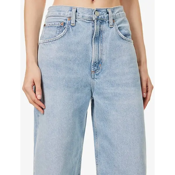 AGOLDE Low Curve Mid-rise Straight-leg Denim Jeans - Force (vint Marbled Ind)