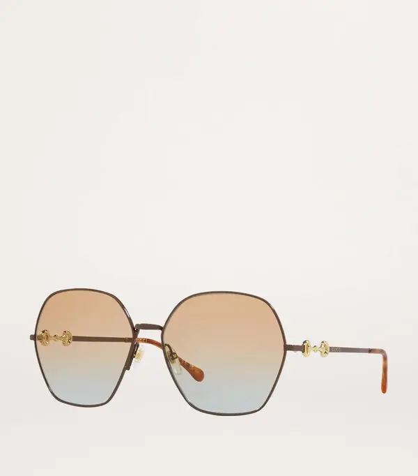 Gucci Metal Octagon Sunglasses