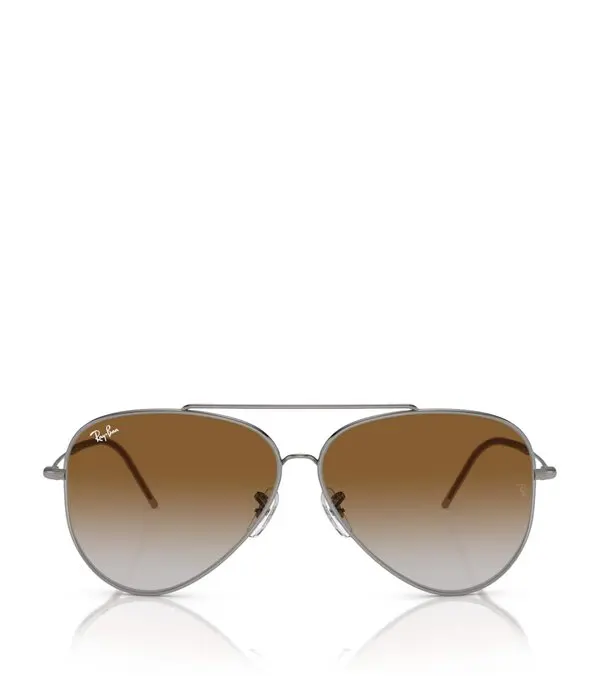 Ray-ban Metal Aviator Sunglasses - Grey