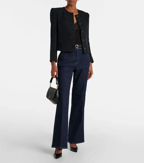Veronica Beard Crosbie High-rise Wide-leg Jeans