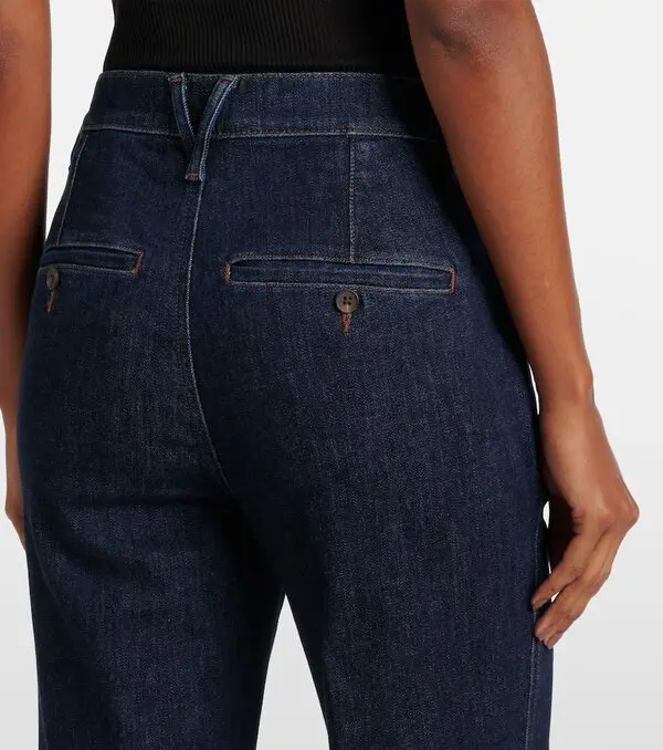 Veronica Beard Crosbie High-rise Wide-leg Jeans