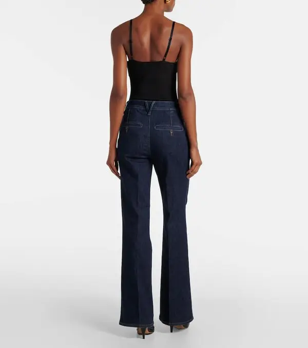 Veronica Beard Crosbie High-rise Wide-leg Jeans