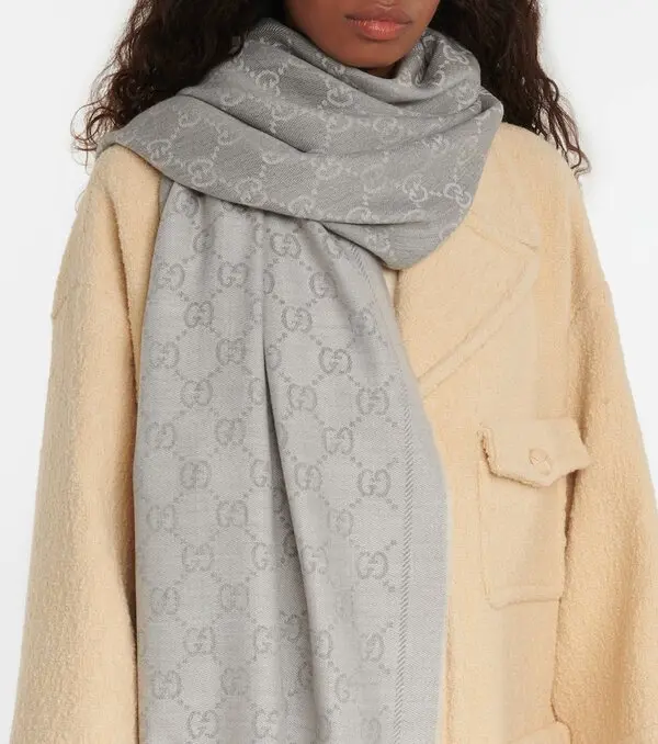 Gucci Gg Wool Jacquard Scarf