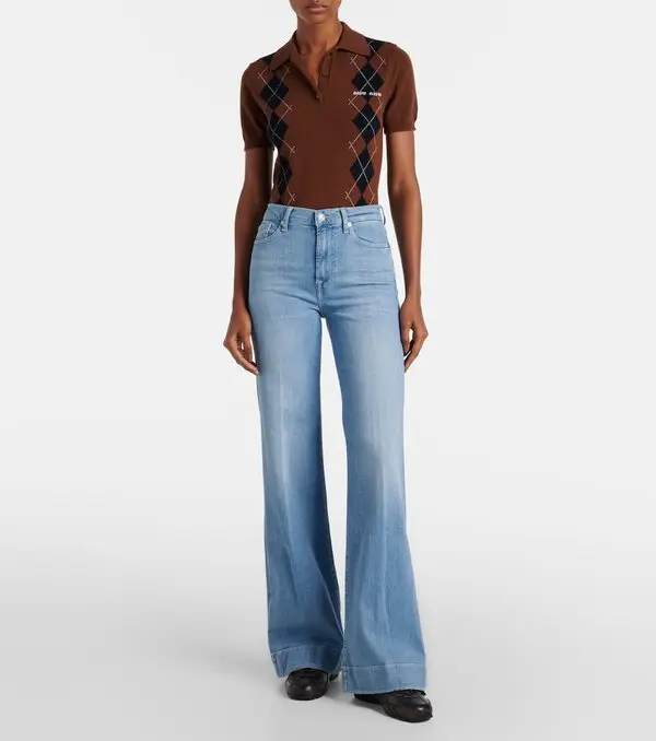 7 For All Mankind High-rise Wide-leg Jeans