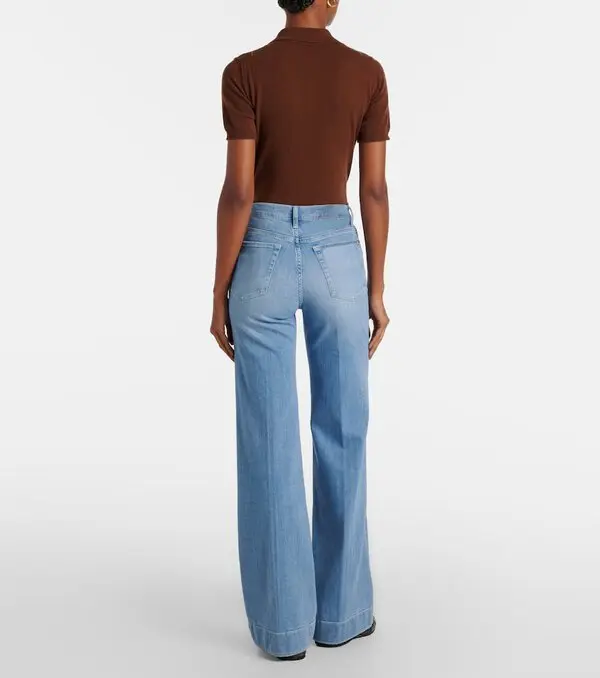 7 For All Mankind High-rise Wide-leg Jeans