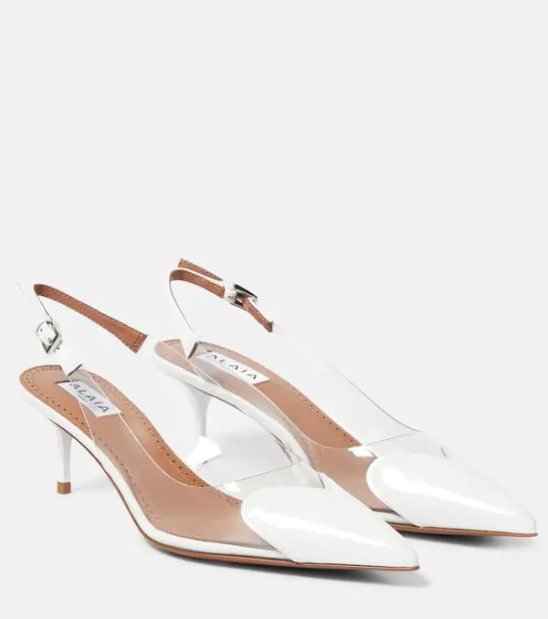 Alaïa Cour Slingback Pumps - White