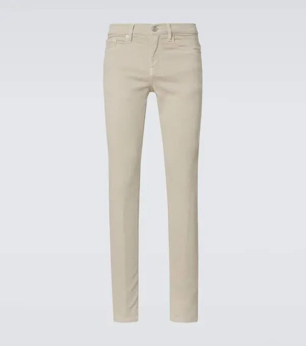 FRAME High-rise Slim Jeans - Beige