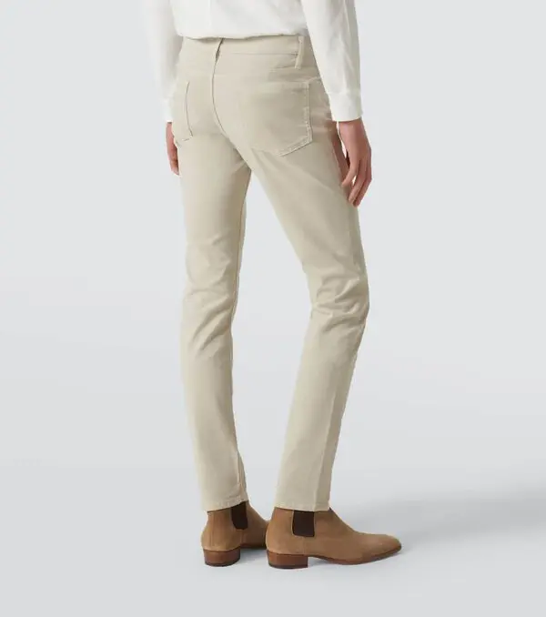 FRAME High-rise Slim Jeans - Beige
