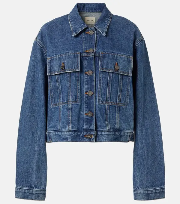 Khaite Saunder Denim Trucker Jacket