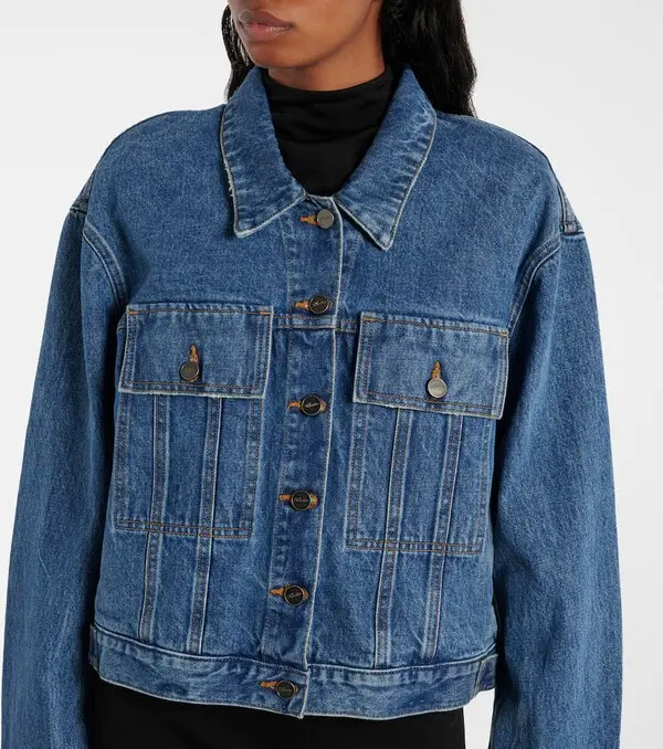 Khaite Saunder Denim Trucker Jacket