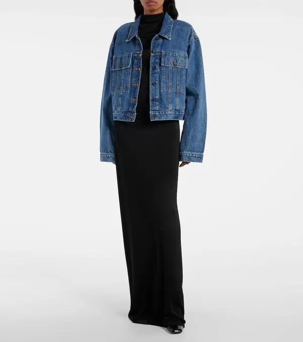 Khaite Saunder Denim Trucker Jacket