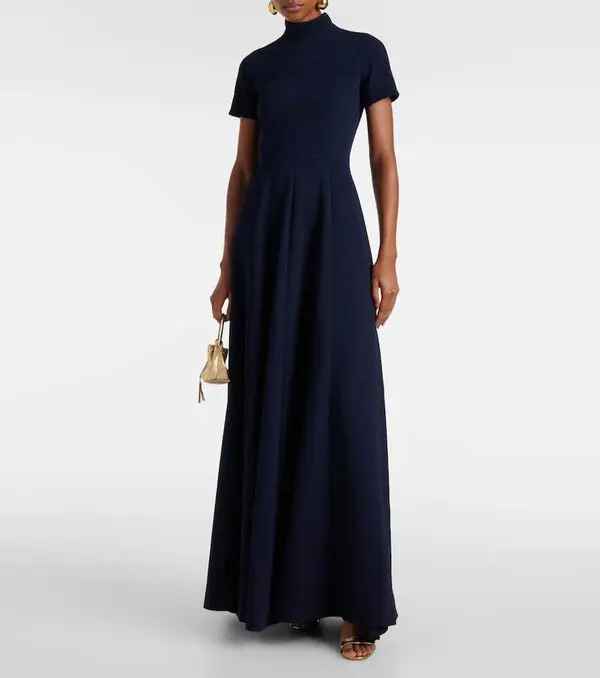 EMILIA WICKSTEAD Malinda Lame Tweed Gown - Silver
