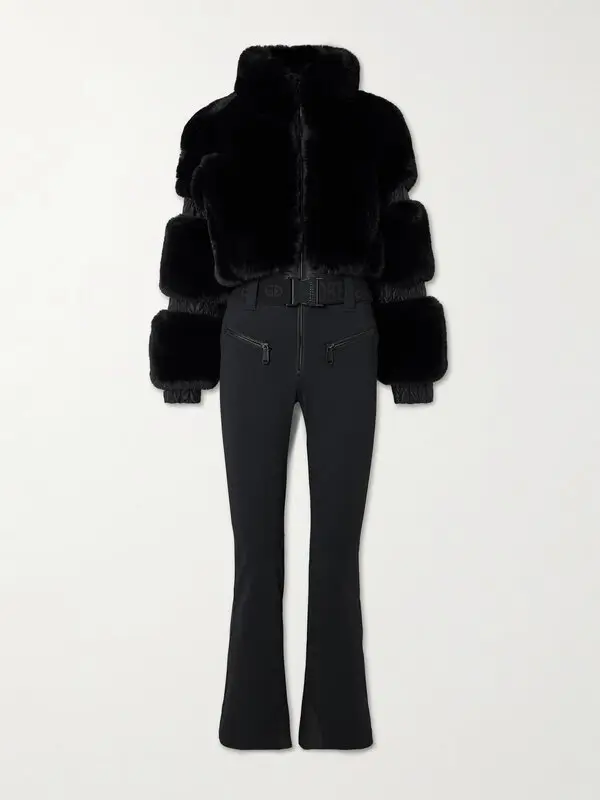 Goldbergh Lieke Belted Faux-fur Ski Suit