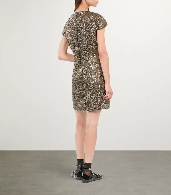 The Kooples Sequinned Mini Dress In Gold - 51% Off | Editorialist