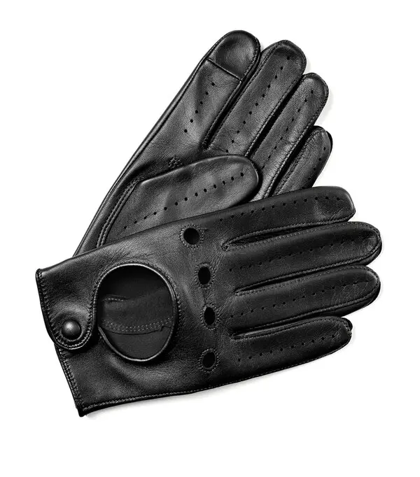 ASPINAL OF LONDON Nappa Leather Driving Gloves - Black