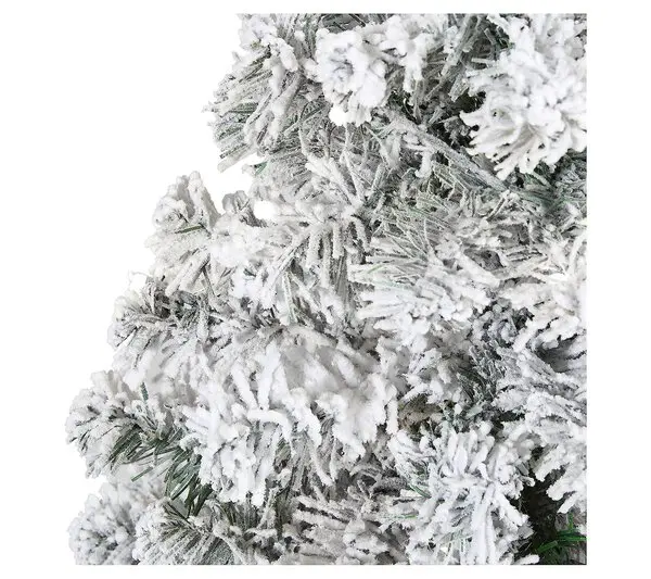 NEARLY NATURAL 3' Flocked Artificial Christmas Tree By
