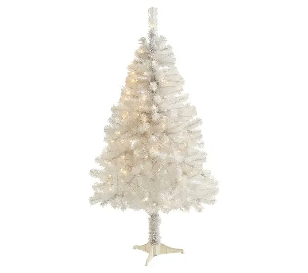 NEARLY NATURAL 5' White Artificial Christmas Tree Nearly Na Tural - One-color