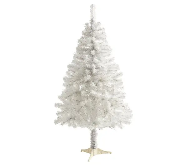 NEARLY NATURAL 5' White Christmas Tree By - One-color