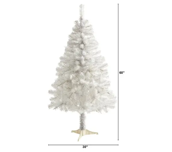 NEARLY NATURAL 5' White Christmas Tree By