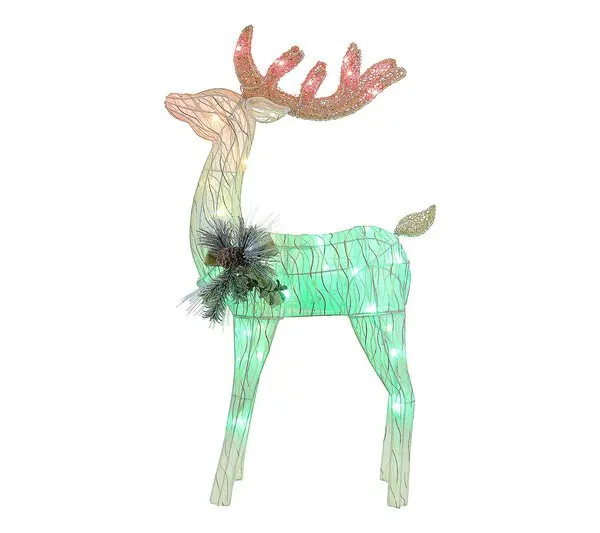 MR. CHRISTMAS 3 Ft. Outdoor Animated Fiber-opti C Reindeer - One-color