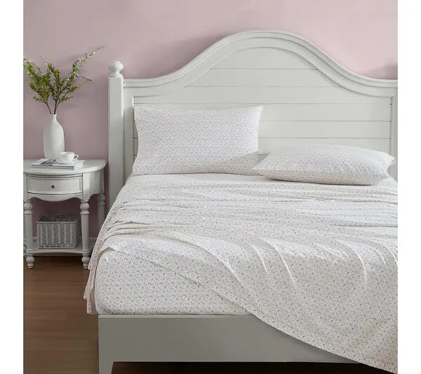 Laura Ashley Evie Pretty Pink Queen Sheet Set - One-color