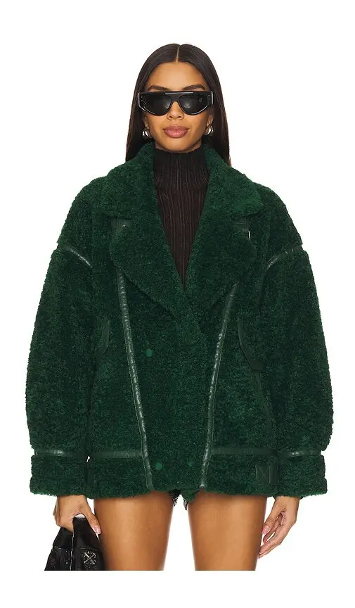 LAMARQUE Badu Faux Fur Jacket - Green