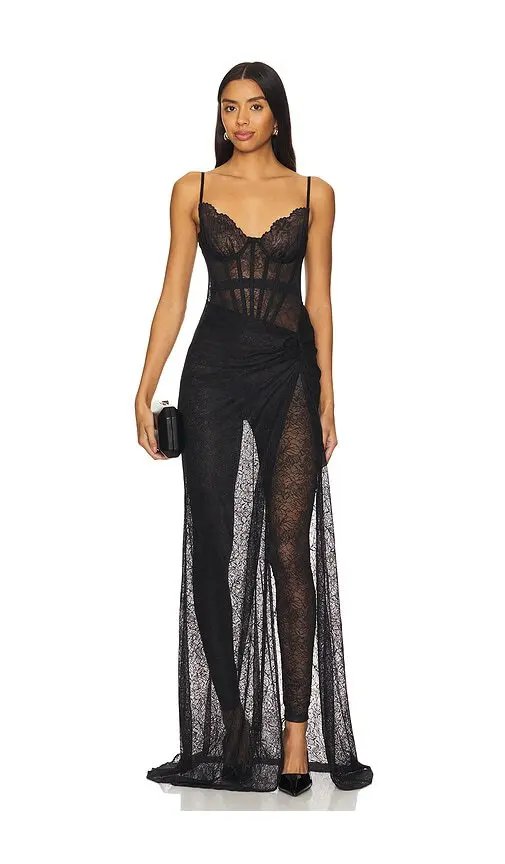 Nbd Veronica Jumpsuit Gown - Black