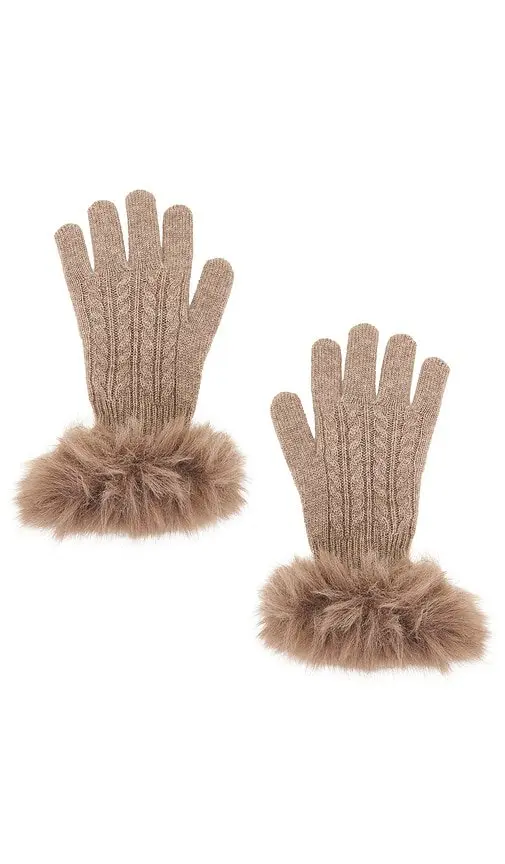 Adrienne Landau The Cashmere Gloves - Tawny Brown