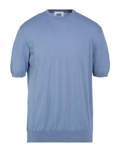 Alpha Studio Cotton Knit Sweater - Blue