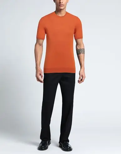 Alpha Studio Cotton Knit Sweater - Mandarin