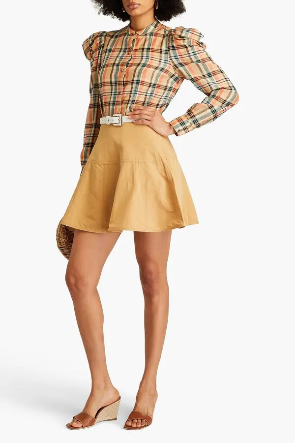 Ulla Johnson Langley Checked Blouse