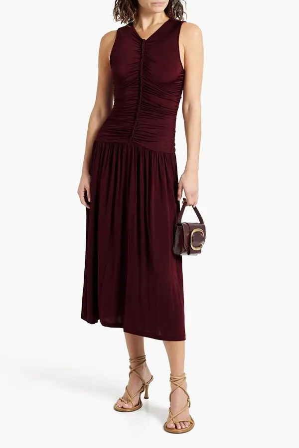 ulla johnson burgundy dress Ulla Johnson Sofia Long Dress