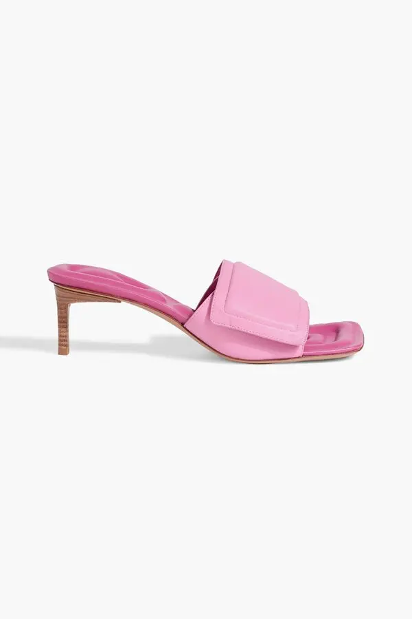 Jacquemus Piscine Padded Leather Mules - Pink