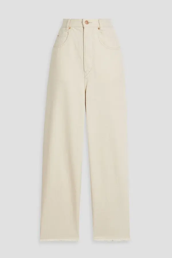 Isabel Marant Étoile Laliskasr Frayed High-rise Straight-leg Jeans