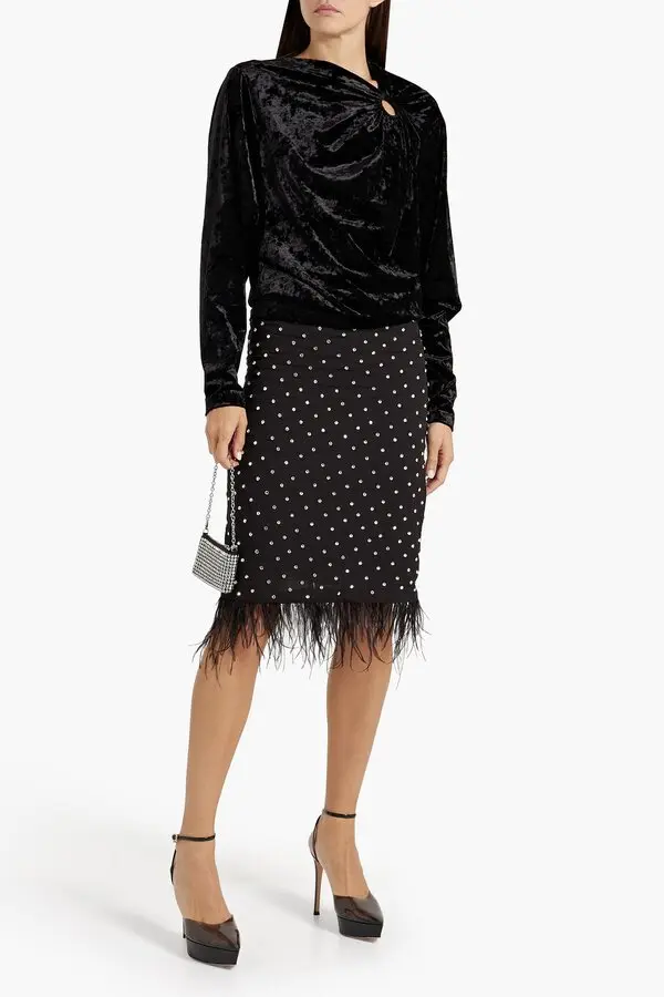 Isabel Marant Étoile Guilazia Cutout Velvet Top