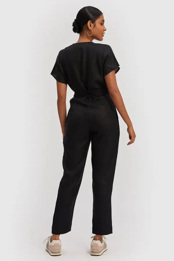 REISTOR Cropped Wrap Jumpsuit