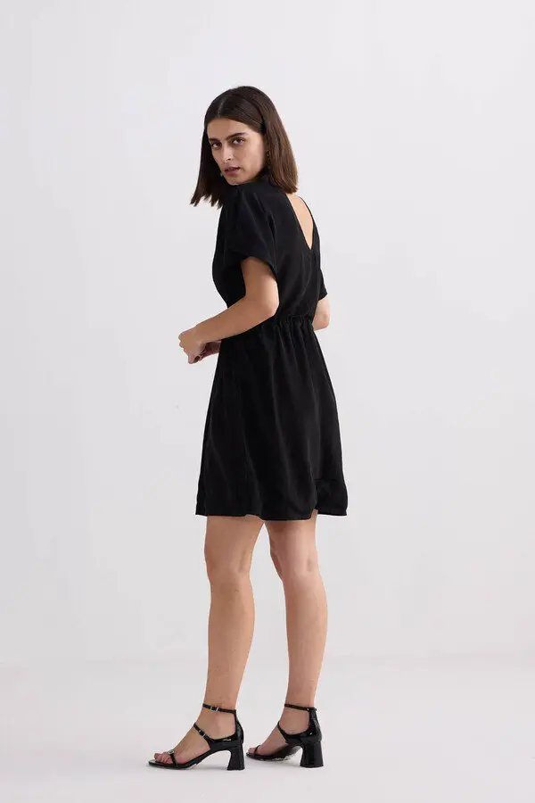 black oversized mini dress Black Halter Neck Dress Mini