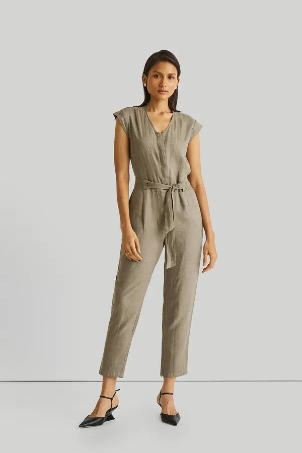 REISTOR Evening Chai Hemp Jumpsuit - Green