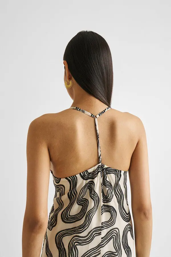 REISTOR Midi Slip Dress - Stripe