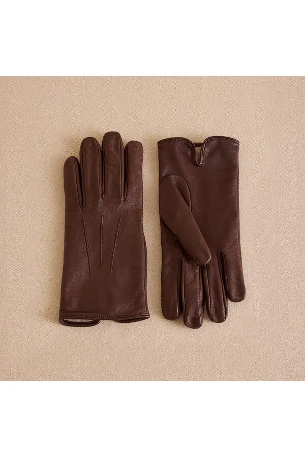 MARK CROSS Leather Driving Gloves - Chocolate
