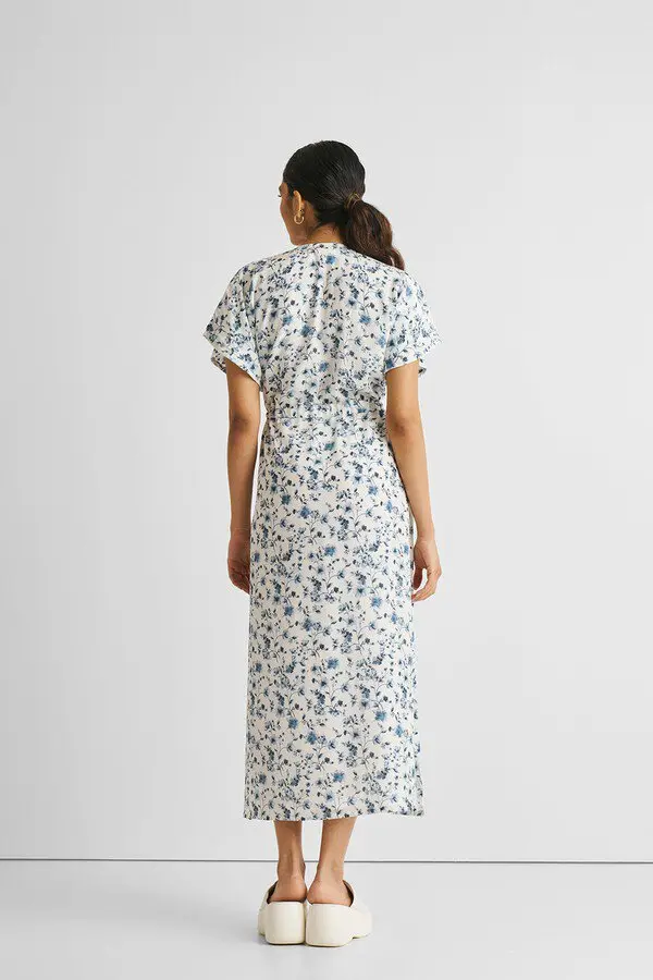 REISTOR Gathered Maxi Dress - Floral