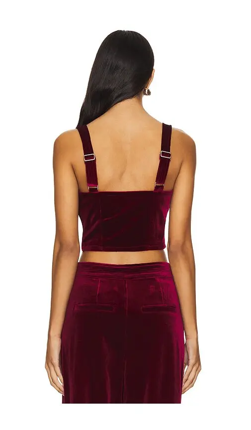 Blanknyc Velvet Crop Top With Adjustable Straps